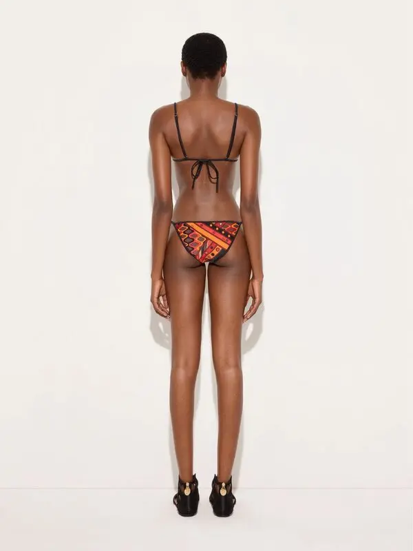 Emilio Pucci Vivara Print Triangle Bikini Top - Orange