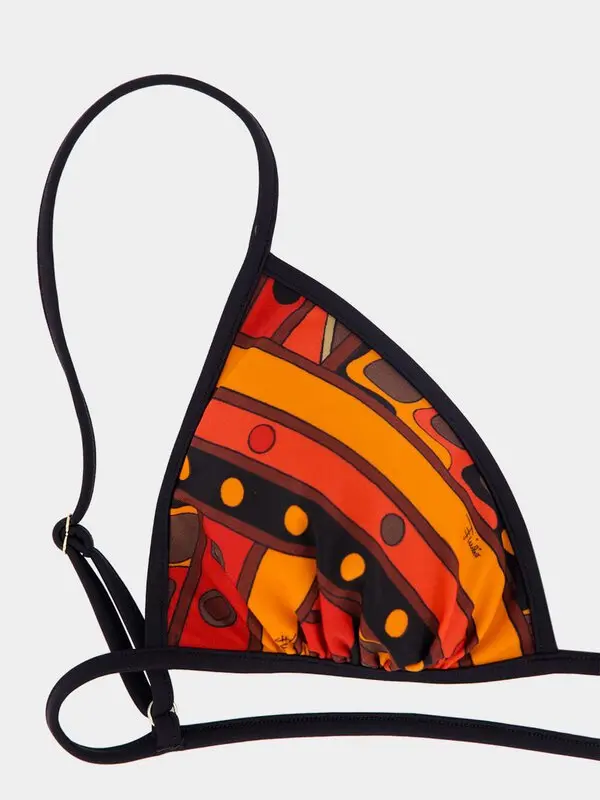Emilio Pucci Vivara Print Triangle Bikini Top - Orange