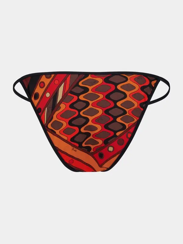 Emilio Pucci Vivara Print Tie-side Bikini Bottom - Orange