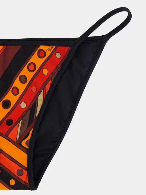 Emilio Pucci Vivara Print Tie-side Bikini Bottom - Orange