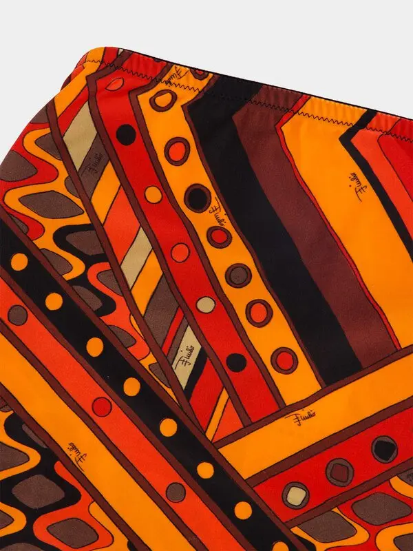 Emilio Pucci Vivara Print Bandeau Swimsuit - Orange
