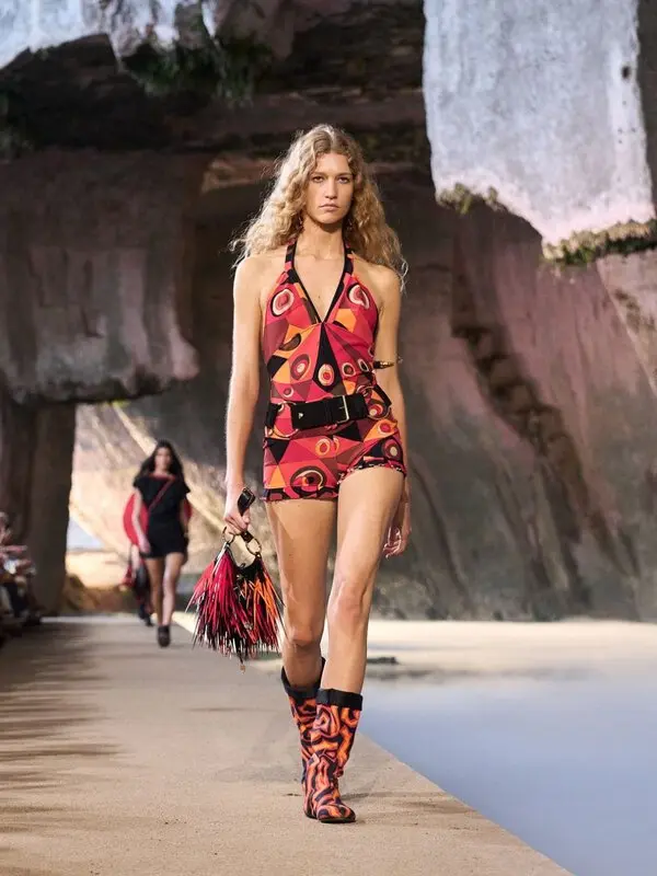 Emilio Pucci Occhi Print Halterneck Jumpsuit - Orange