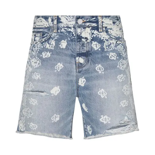 Amiri Bleach Bandana Denim Short