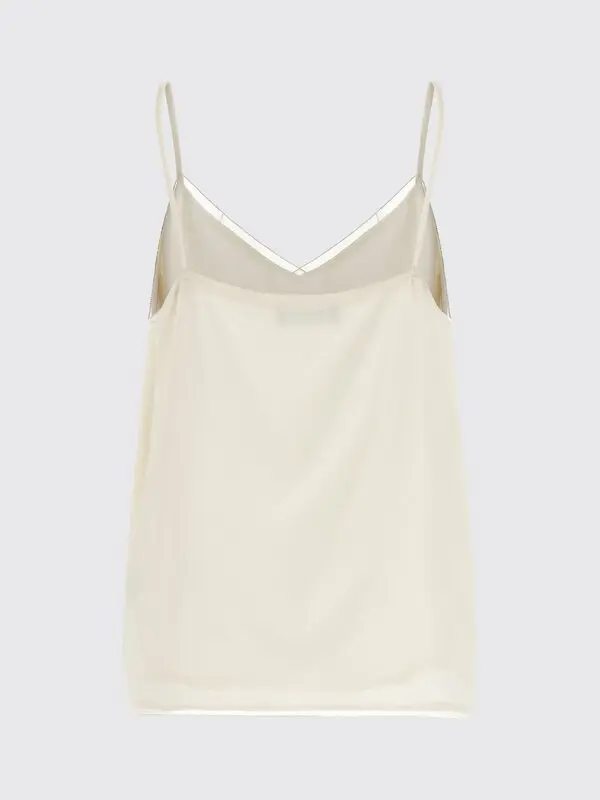Fabiana Filippi Silk Blend V-neck Camisole - Butter