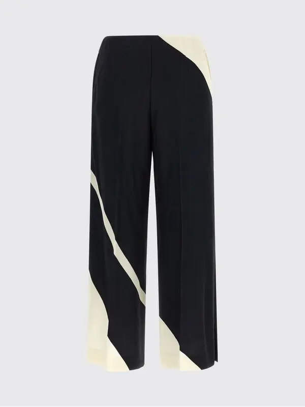 Alberta Ferretti Printed Viscose Palazzo Trousers - White