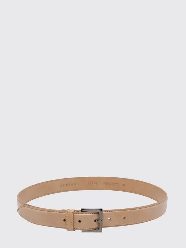 ORTIGNI Leather Belt - Beige