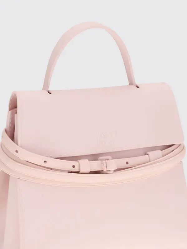 Moschino Leather Bag With Tie Detail - Pink