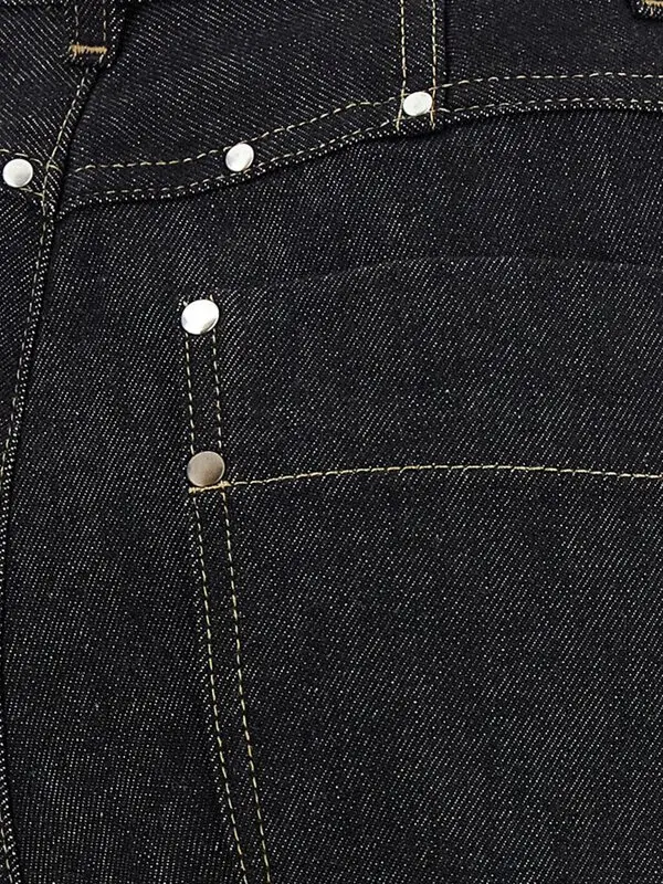 LEMAIRE Straight Cotton Denim Jeans - Black