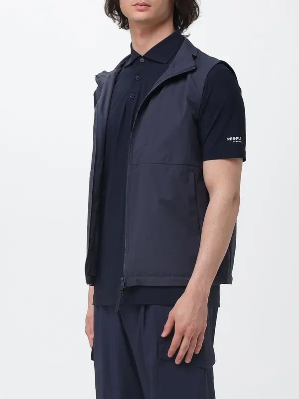 PEOPLE OF SHIBUYA Polyester Vest - Blue