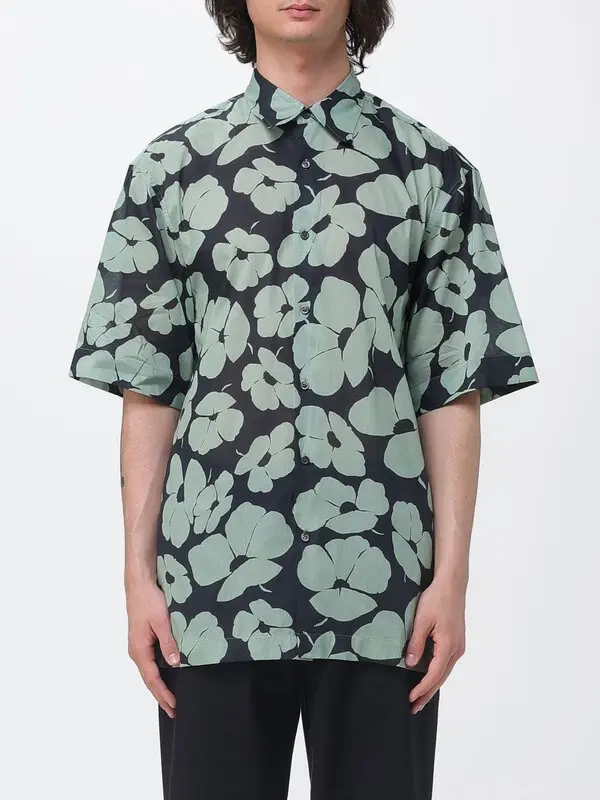 Dries Van Noten Casual Cotton Shirt With Floral Print - Green