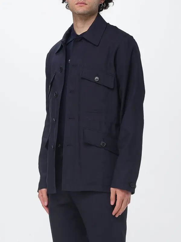 Paul Smith Linen Shirt Jacket - Blue