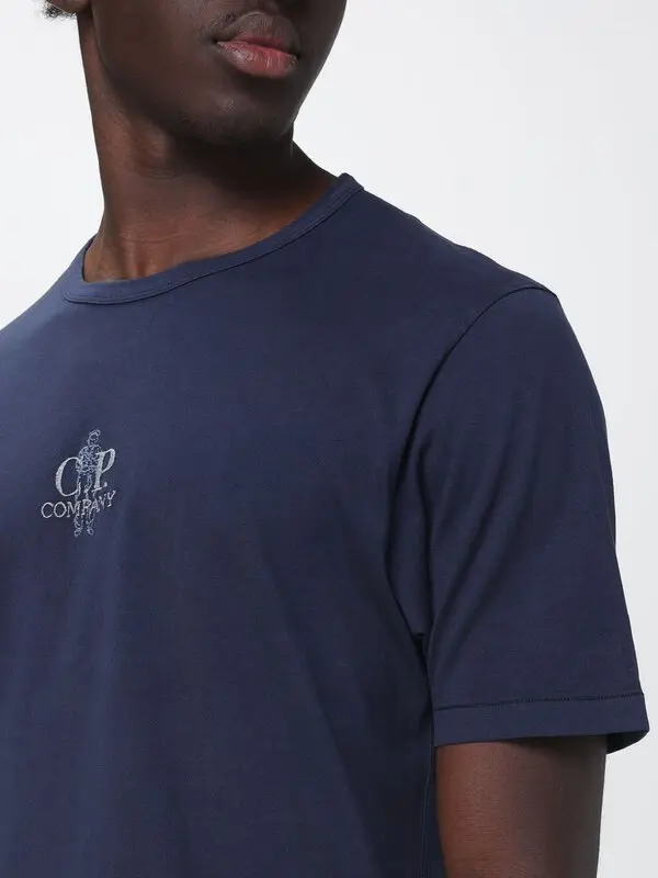 C.P. COMPANY Cotton T-shirt With Logo - Navy