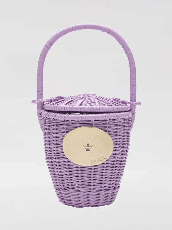 PATOU Wicker Bucket Bag - Violet