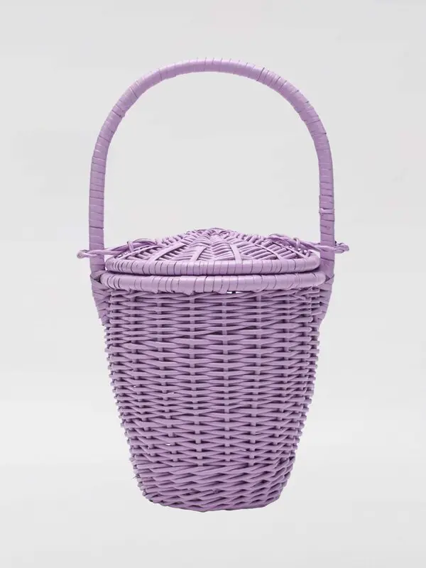 PATOU Wicker Bucket Bag - Violet