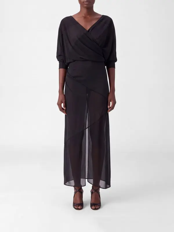 ENTIRE STUDIOS Jersey Long Dress - Black