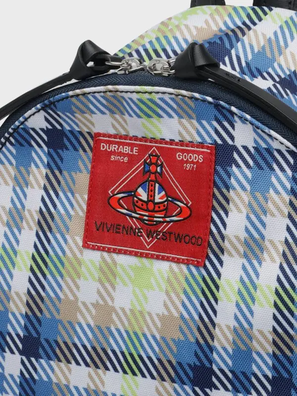 VIVIENNE WESTWOOD Tartan Pattern Polyester Backpack - Multicolor