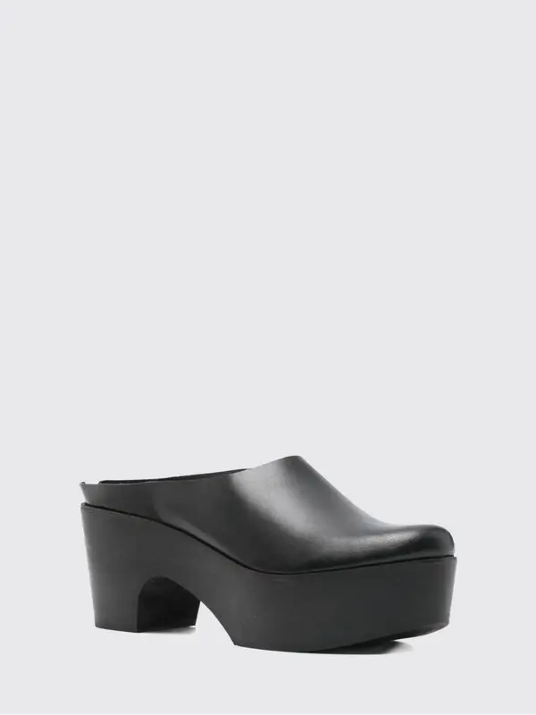 DANIELA GREGIS Leather Wedge Mules