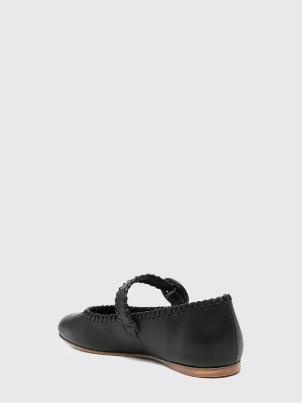 PALOMA BARCELO Nappa Leather Mary Jane Ballet Flats