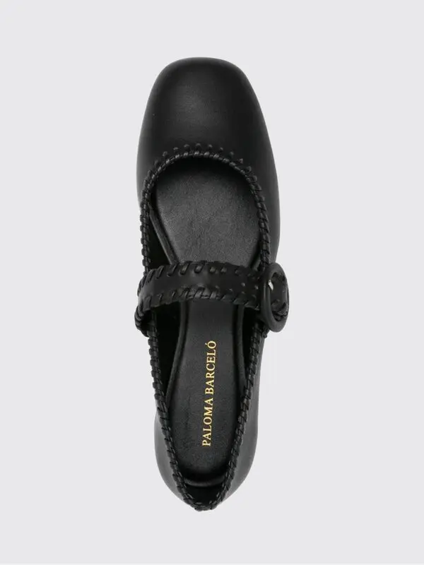 PALOMA BARCELO Nappa Leather Mary Jane Ballet Flats