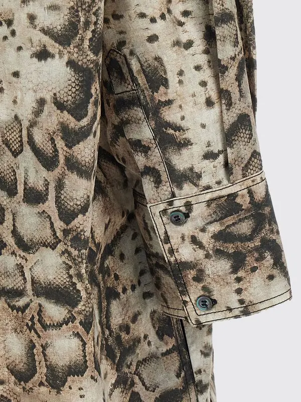 Pinko Cotton Serpent Print Shirt Dress