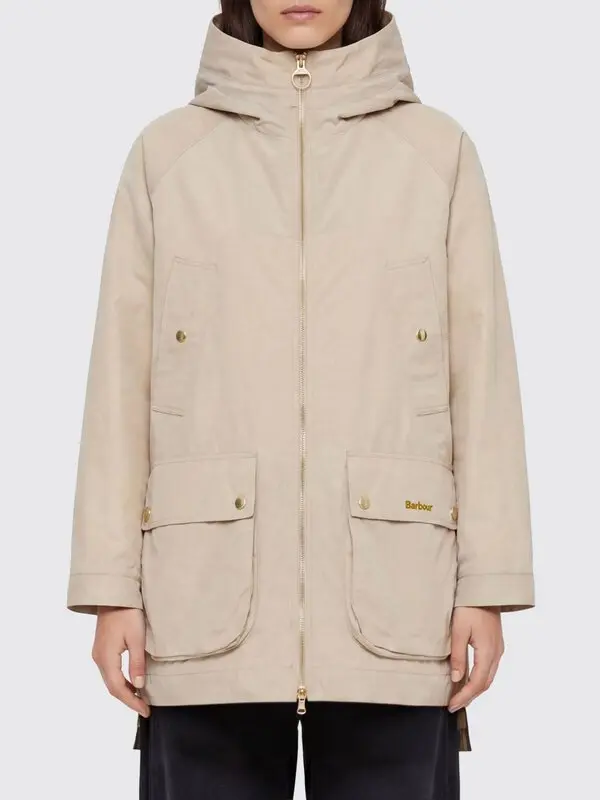 Barbour Hooded Coat - Beige