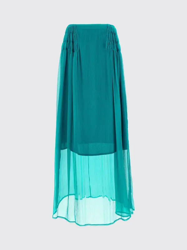 Dries Van Noten High-waisted A-line Silk Maxi Skirt - Green