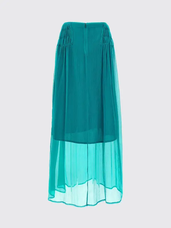 Dries Van Noten High-waisted A-line Silk Maxi Skirt - Green