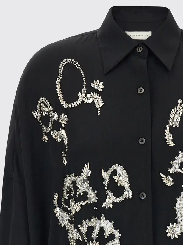 Dries Van Noten Embellished Crêpe Shirt
