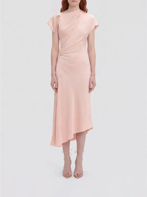 Victoria Beckham Asymmetrical Draped Dress - Pink