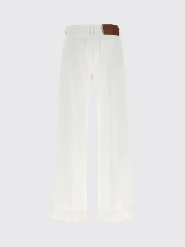 Victoria Beckham Mid-rise Wide-leg Jeans In Stretch Cotton Denim - White