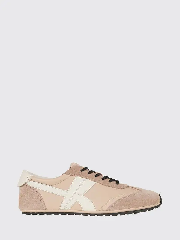 Tory Burch Hank Field Low-top Leather And Suede Trainers - Pink