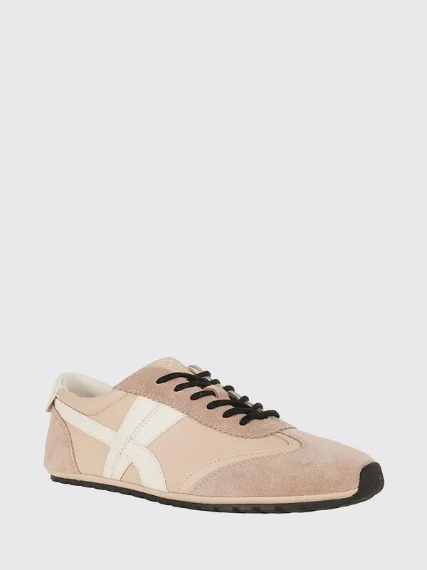 Tory Burch Hank Field Low-top Leather And Suede Trainers - Pink