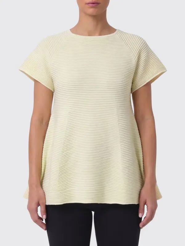 Issey Miyake A-line Short-sleeved Mini Dress - Yellow