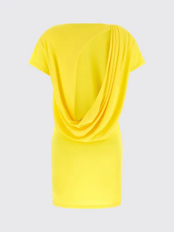 Jacquemus Cut-out Viscose-blend Sheath Mini Dress - Yellow