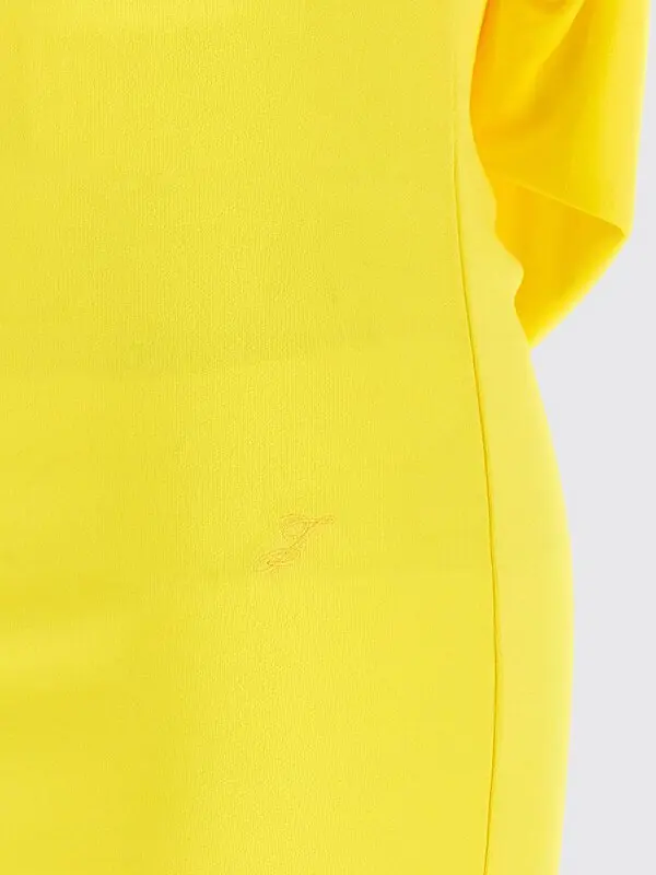 Jacquemus Cut-out Viscose-blend Sheath Mini Dress - Yellow