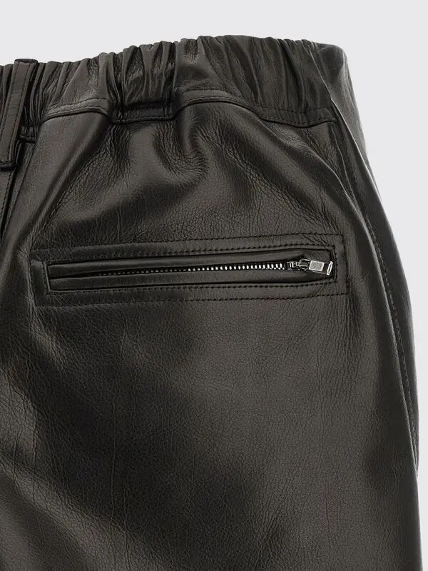Rick Owens High-waisted V-hem Leather Mini Pencil Skirt