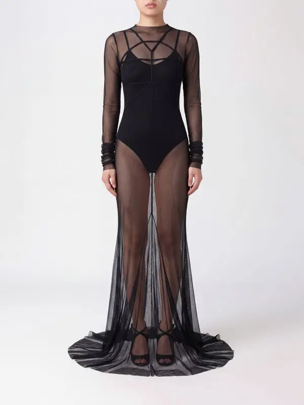 Rick Owens Mesh Maxi Dress - Black