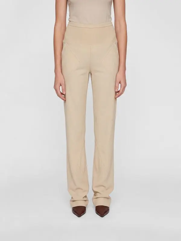 Rick Owens High-waisted Silk Trousers - Beige