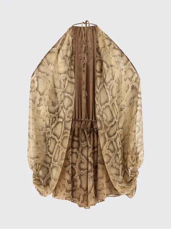 Andamane Snake Print Jumpsuit - Beige