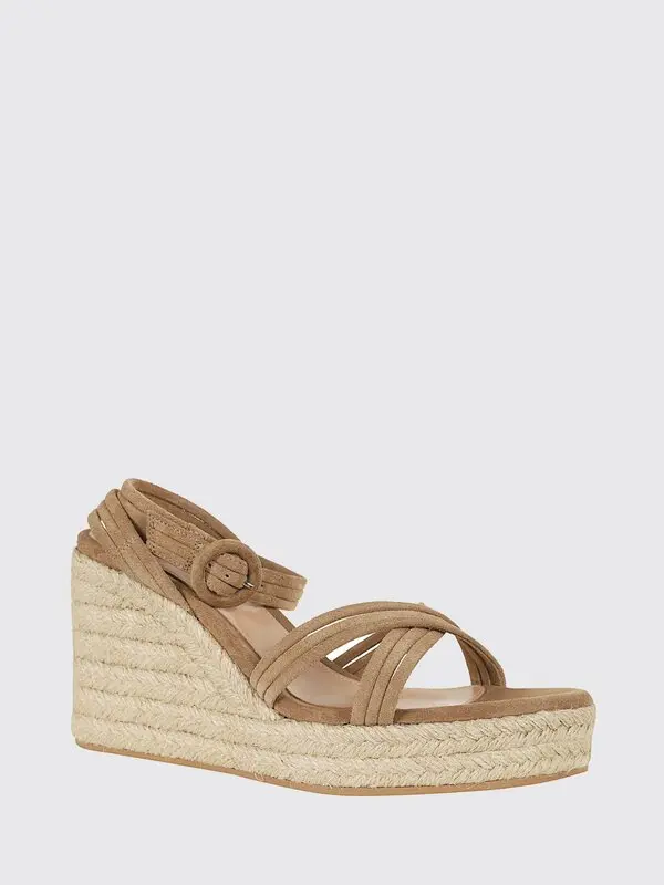GIANVITO ROSSI Strappy Wedge Espadrille Sandals