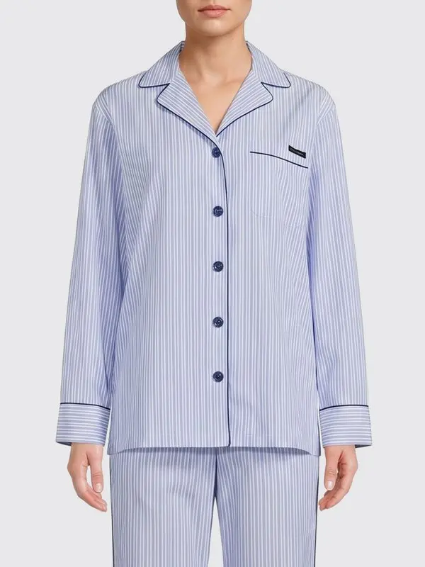 Dolce & Gabbana Striped Cotton And Silk Shirt - Blue