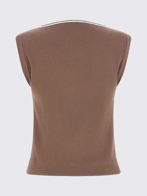 Brunello Cucinelli V-neck Ribbed Top
