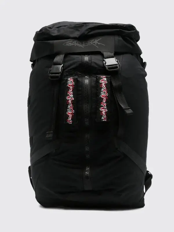 GR10K Utility Cotton Backpack With Flap And Buckle Closure - Black