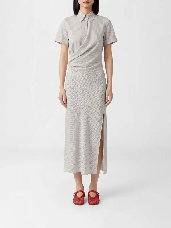 Alexander McQueen Striped Midi Dress