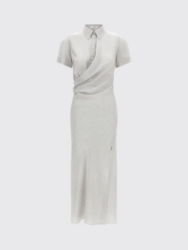 Alexander McQueen Striped Midi Dress