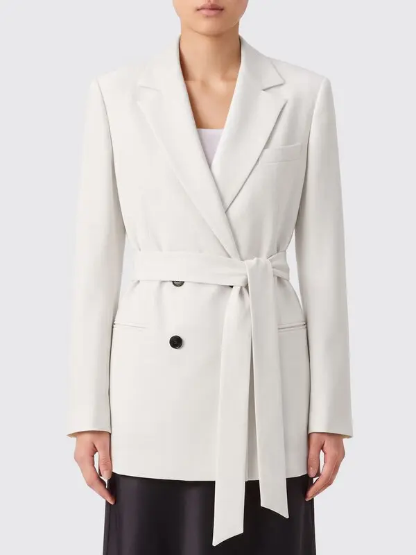 Kiton Belted Double-breasted Blazer - White