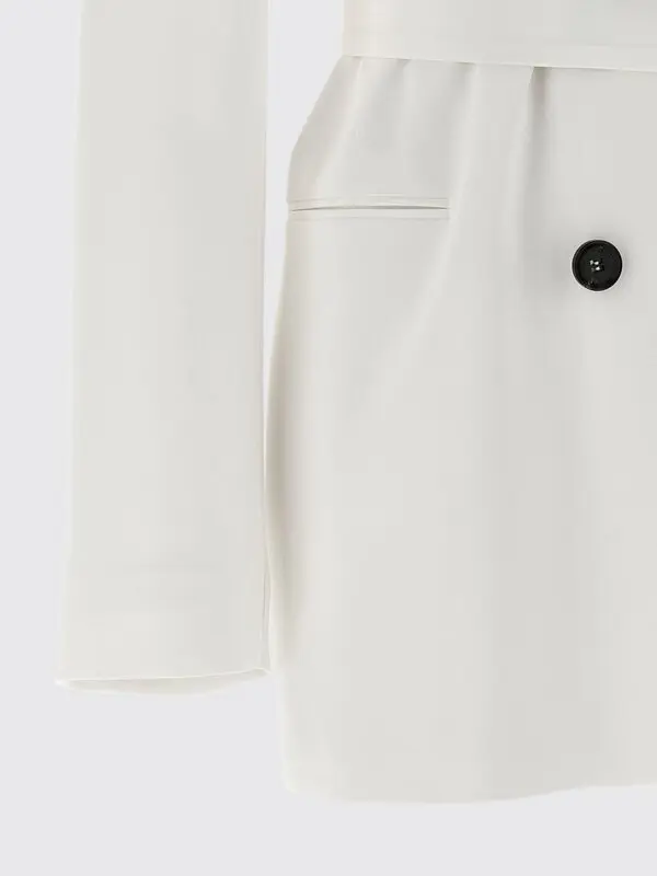 Kiton Belted Double-breasted Blazer - White