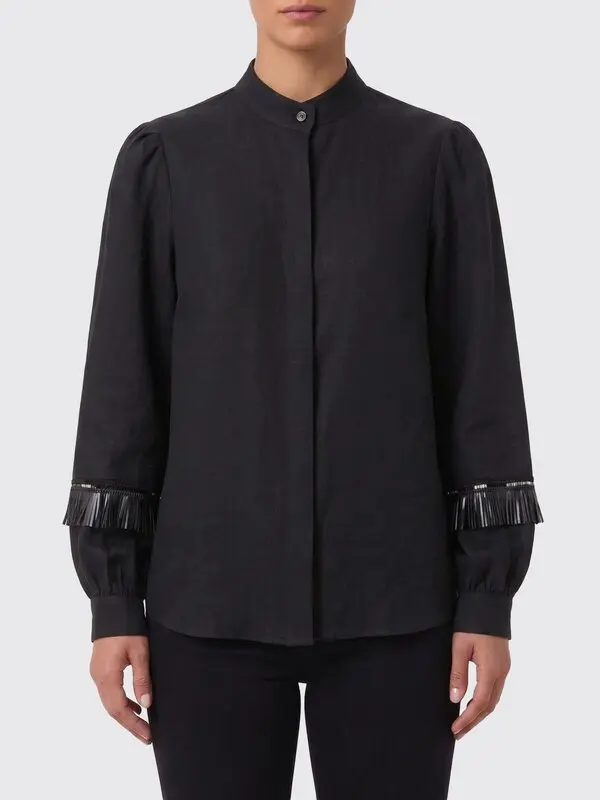 Kiton Linen Shirt With Fringe Embellishments