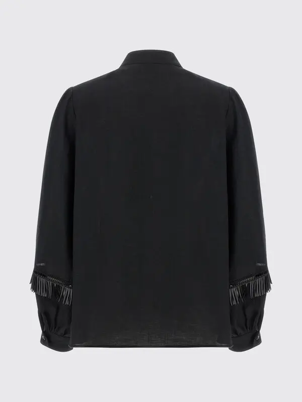 Kiton Linen Shirt With Fringe Embellishments