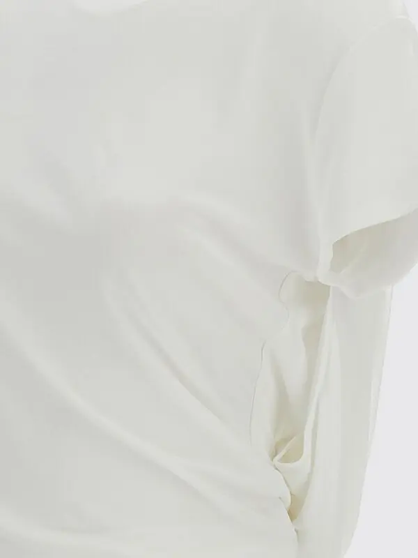 Jacquemus Viscose Blend Draped Top - White